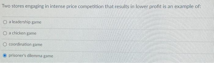 Solved Two stores engaging in intense price competition that | Chegg.com