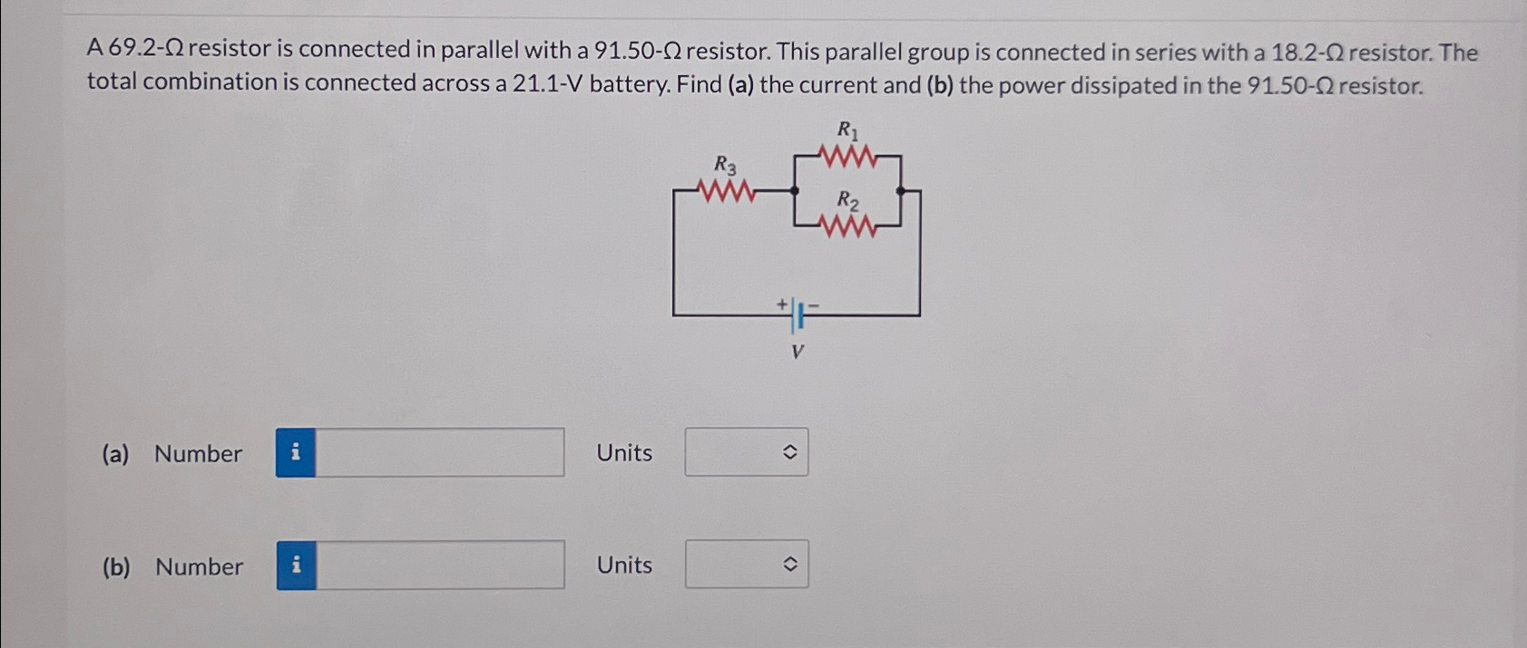 Solved A 69.2- \\\\Omega resistor is connected in parallel | Chegg.com