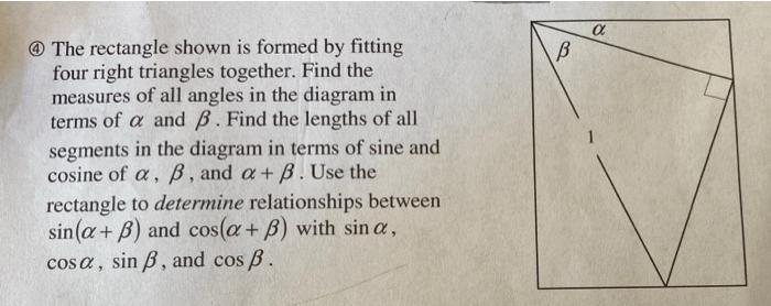 Solved α В @ The rectangle shown is formed by fitting four | Chegg.com