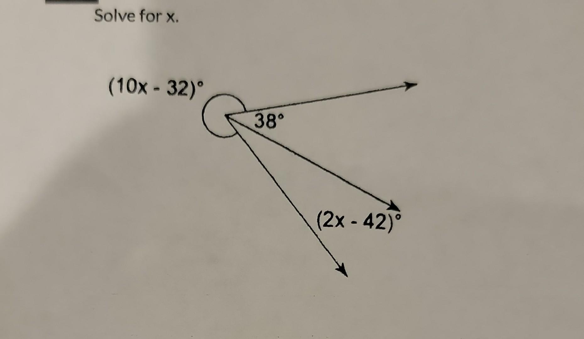 Solved Solve for x | Chegg.com