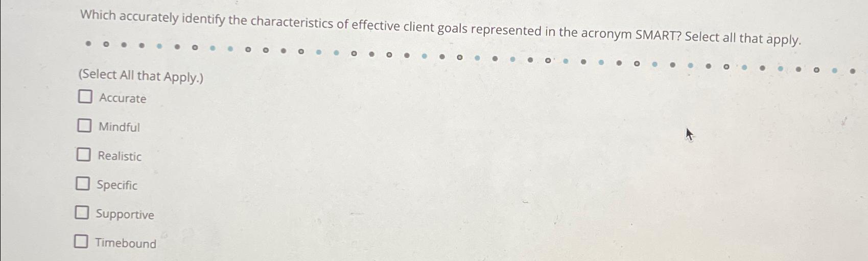 Solved Which accurately identify the characteristics of | Chegg.com