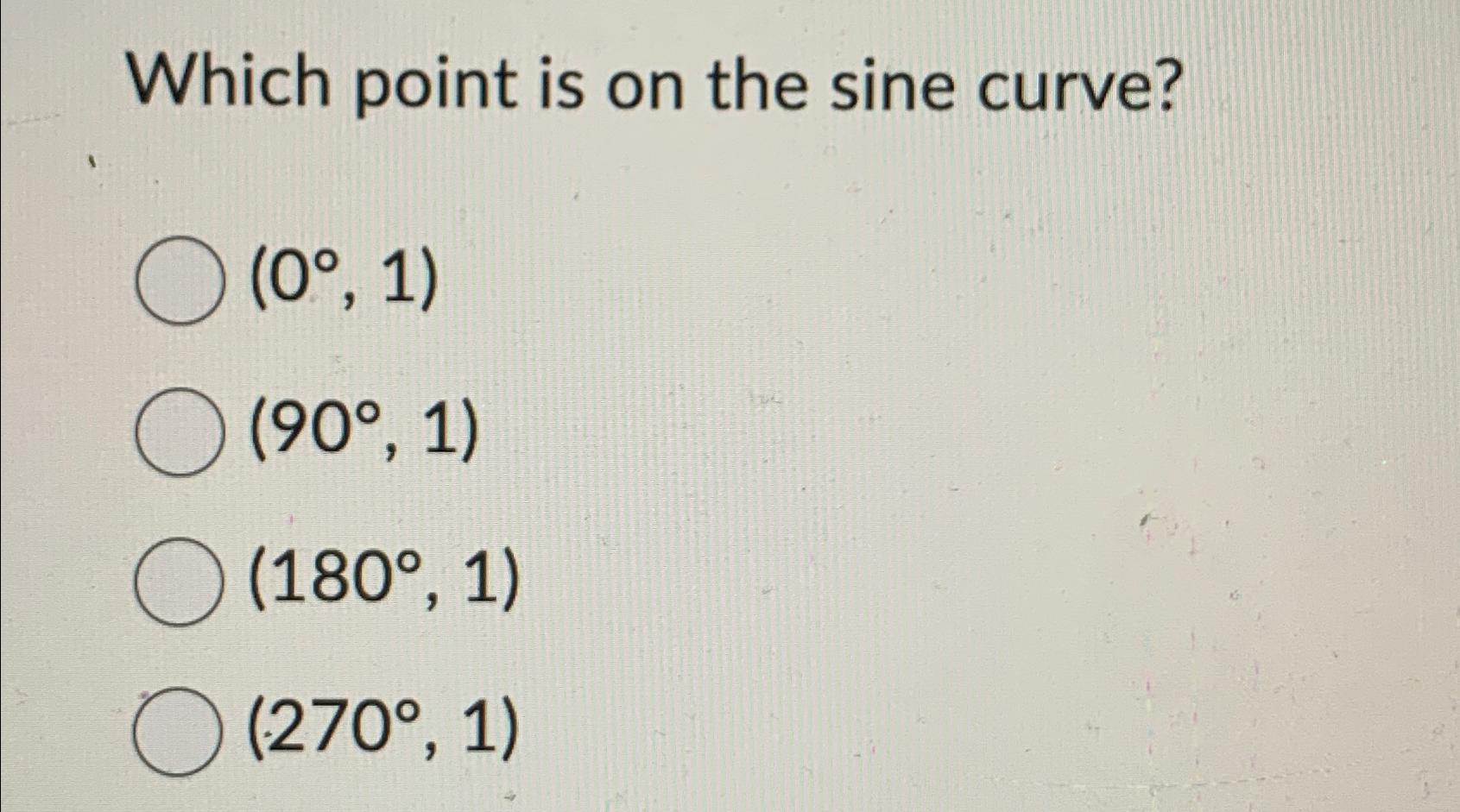Solved Which point is on the sine | Chegg.com