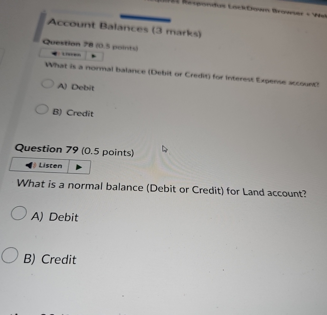 Solved Account Balances ( 3 ﻿marks)Question 78 (o. 5 | Chegg.com