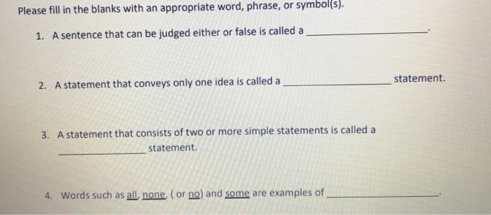 Solved Please fill in the blanks with an appropriate word, | Chegg.com