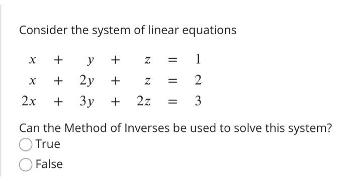 Solved Consider the system of linear equations | Chegg.com