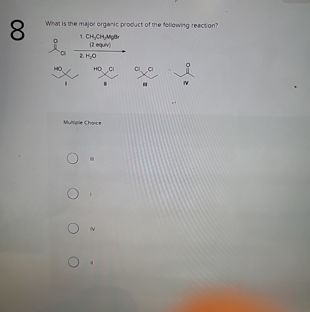Solved What is the major organic product of the following | Chegg.com