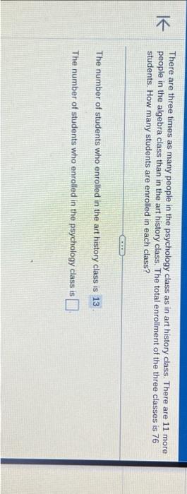 Solved There are three times as many people in the | Chegg.com