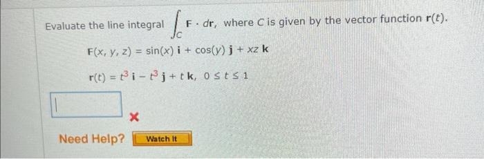 Solved Evaluate the line integral ∫CF⋅dr, where C is given | Chegg.com