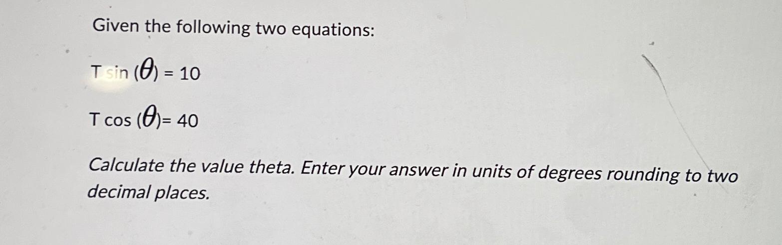 Solved Given the following two | Chegg.com