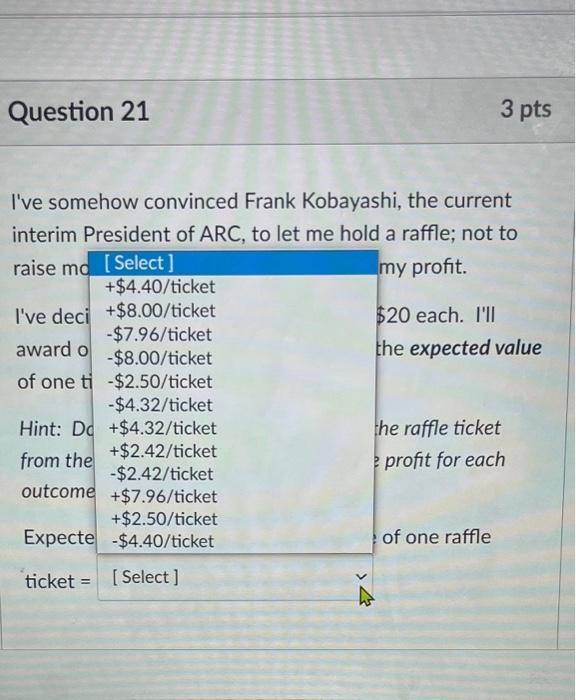Solved I've somehow convinced Frank Kobayashi, the current | Chegg.com