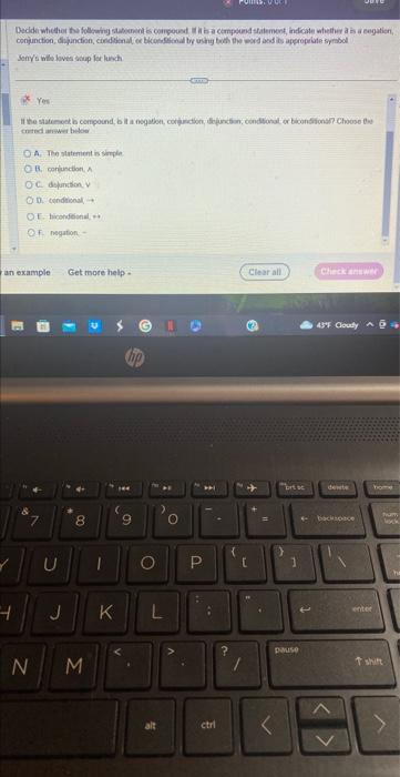 Solved Sonys wile laves toip lar lund Yes: custed anwer bies | Chegg.com