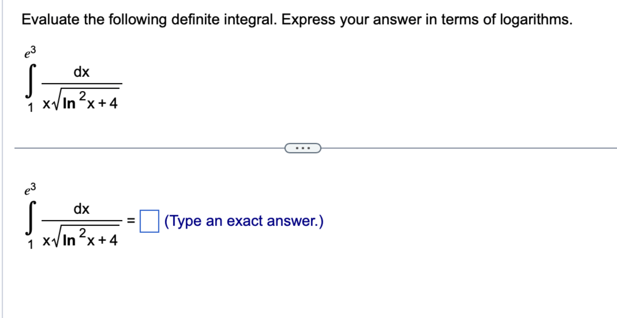 Solved Evaluate the following definite integral. Express | Chegg.com