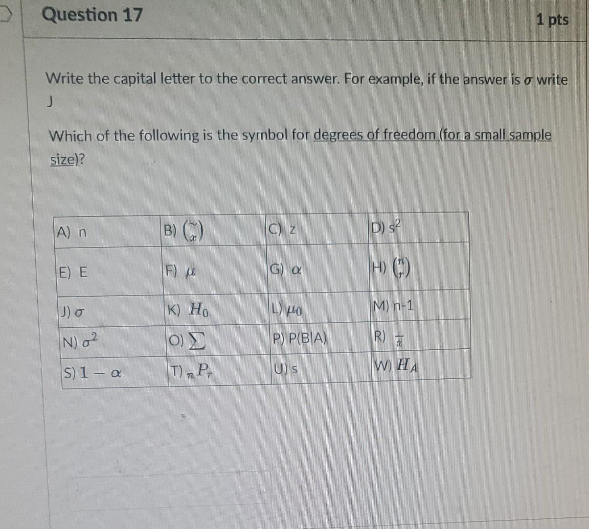 Solved Write the capital letter to the correct answer. For | Chegg.com