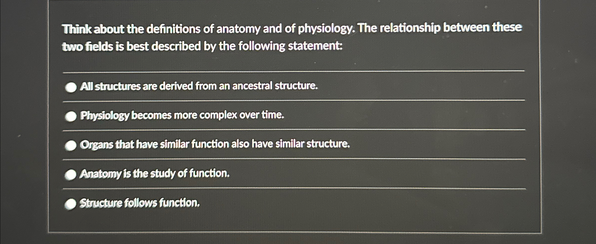 Solved Think about the definitions of anatomy and of | Chegg.com