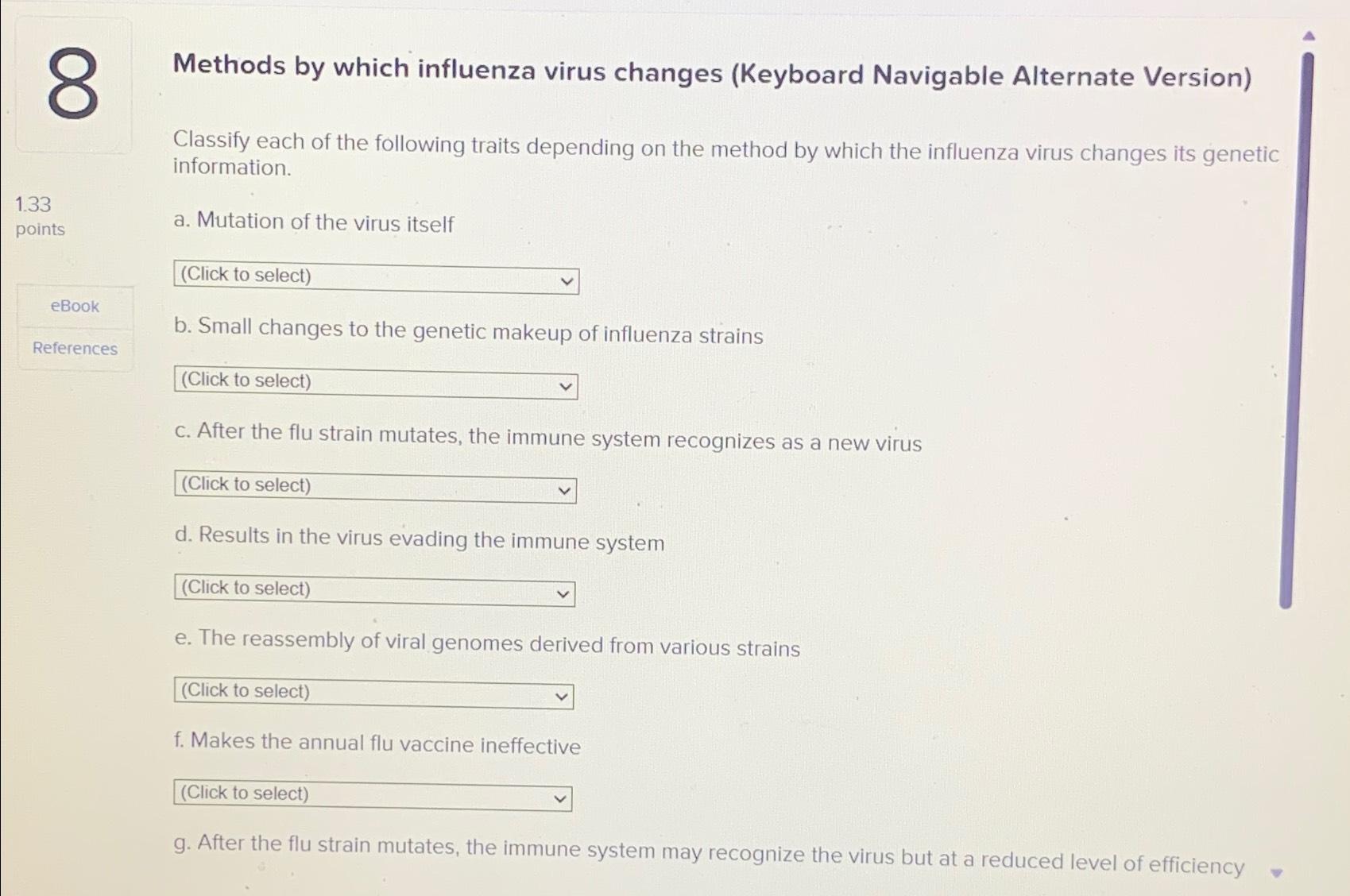 Solved Methods by which influenza virus changes (Keyboard | Chegg.com