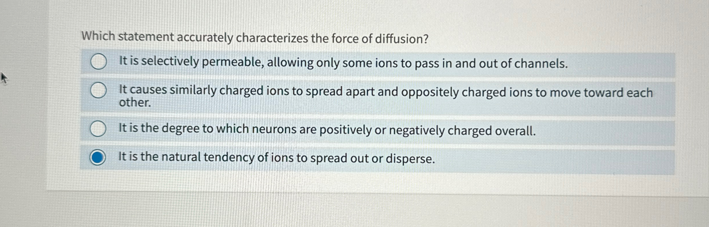 Solved Which statement accurately characterizes the force of | Chegg.com