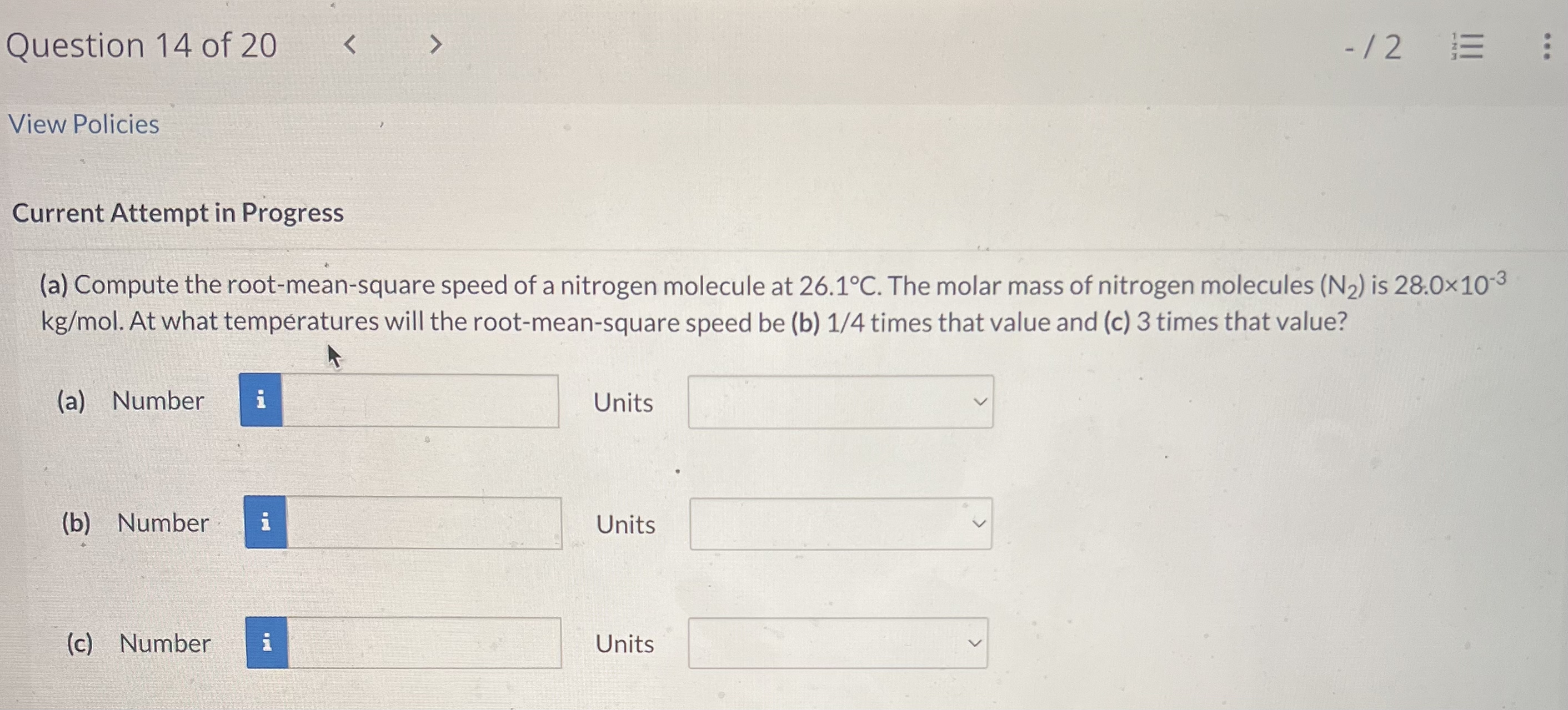 Solved Question 14 ﻿of 20-2View PoliciesCurrent Attempt in | Chegg.com