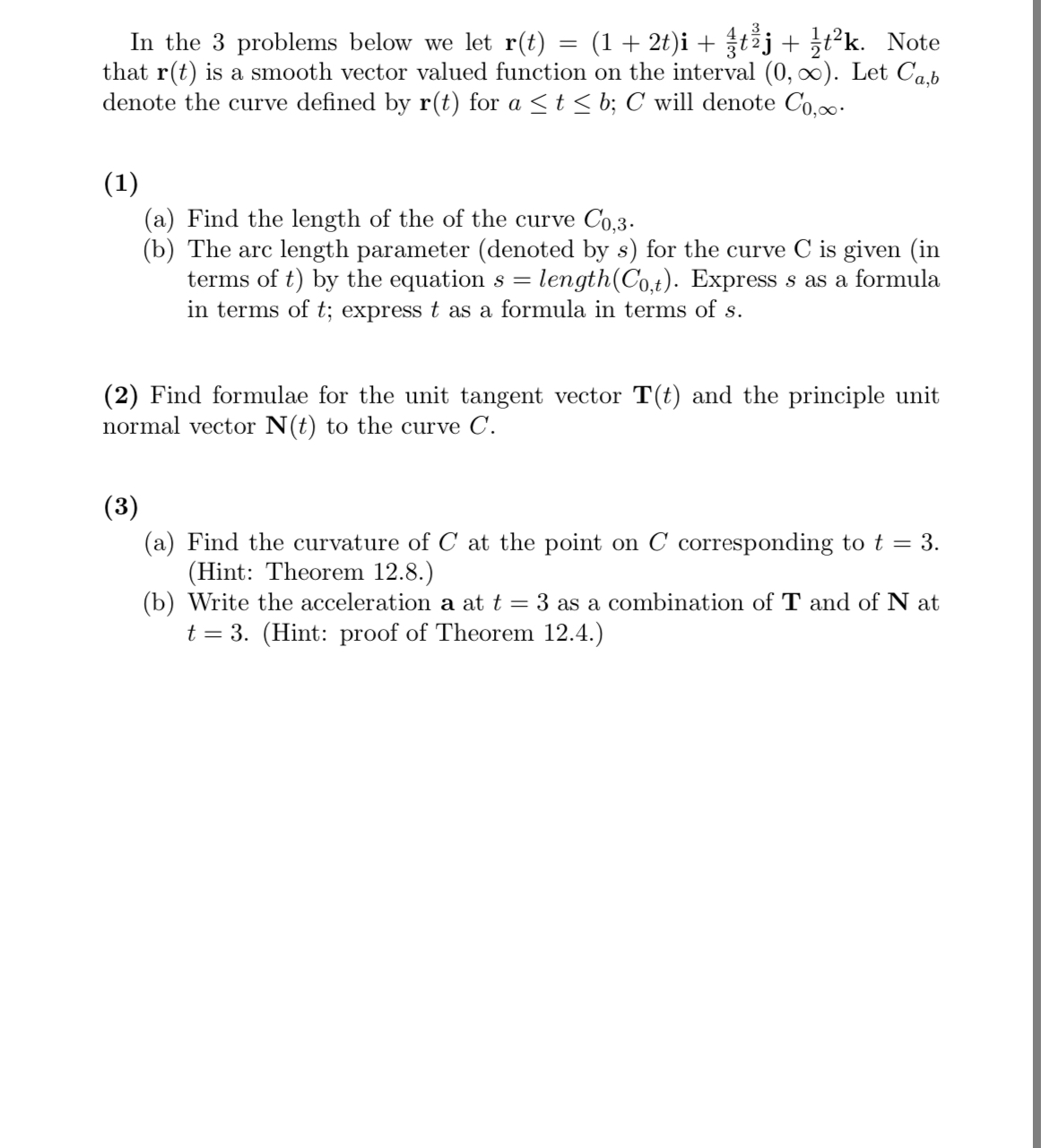Solved In the 3 ﻿problems below we let | Chegg.com