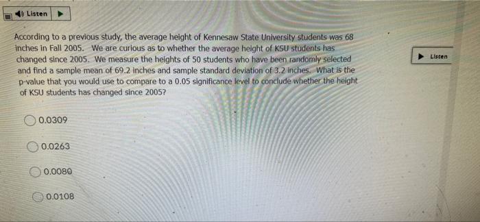 Solved Listen Using the calculator output below.identify the | Chegg.com