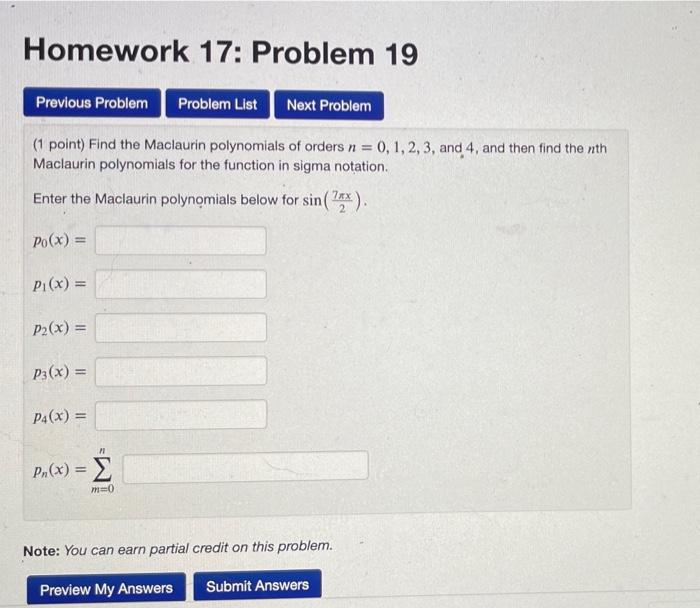 Solved Homework 17 Problem 19 Previous Problem Problem List 6095