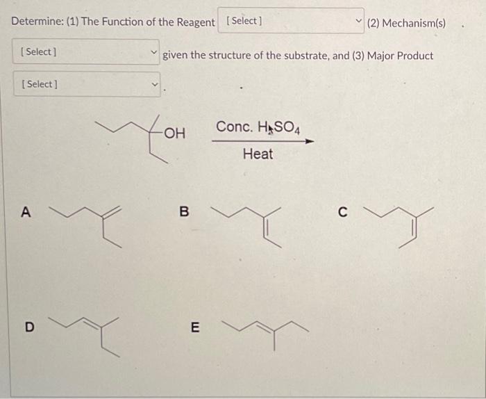 Solved Determine: (1) The Function of the Reagent (2) | Chegg.com