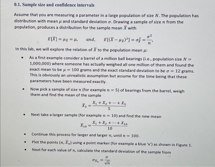 1. Effect of Sample size on confident intervals | Chegg.com