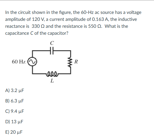 Solved In ﻿the circuit shown in ﻿the figure, the 60-Hz ac | Chegg.com