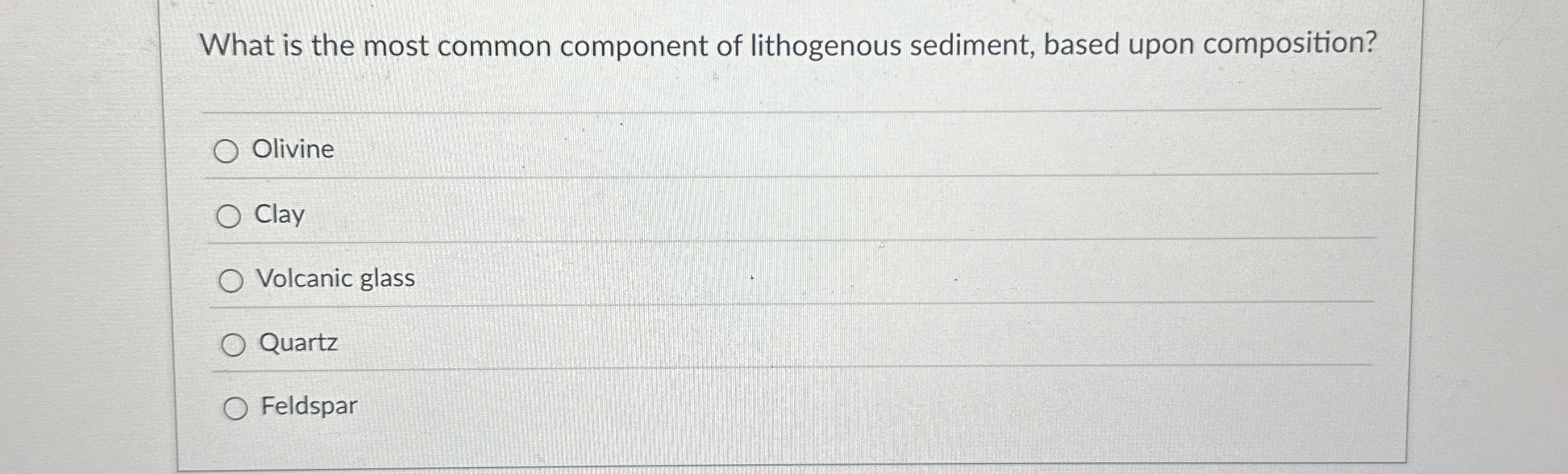Solved What is the most common component of lithogenous | Chegg.com