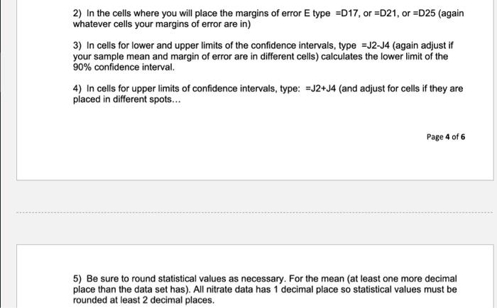 Solved 2) In the cells where you will place the margins of | Chegg.com