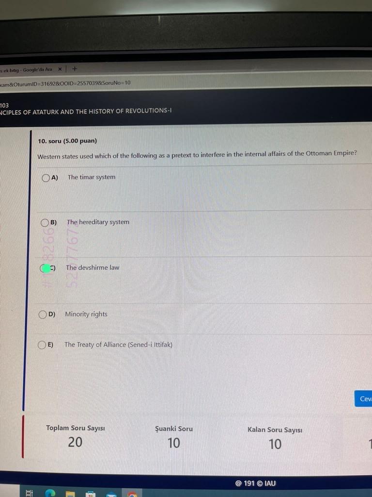 Solved soru (5.00 ﻿puan)Western states used which of the | Chegg.com