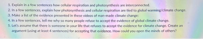 Solved 1. Explain in a few sentences how cellular | Chegg.com