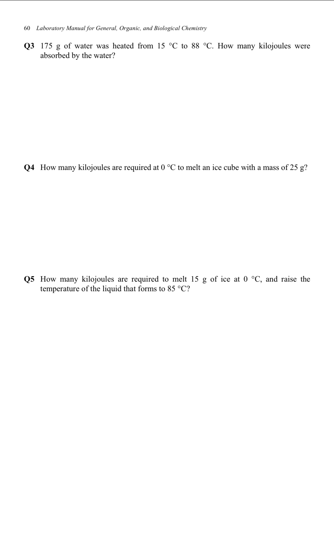 Solved Q3 175 ﻿g of water was heated from 15°C ﻿to 88°C. | Chegg.com