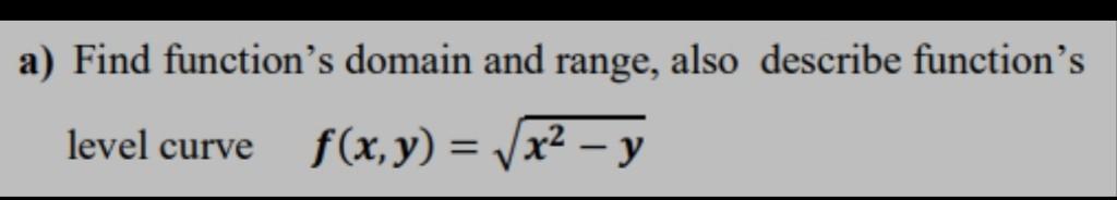 Solved Find function’s domain and range, also describe | Chegg.com