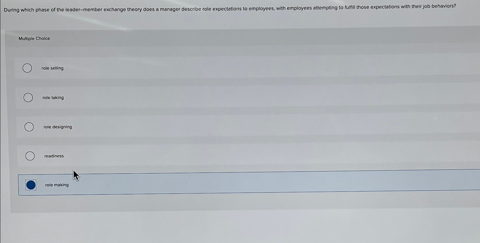 Solved Multiple Choicerole sellingrole takingrole | Chegg.com