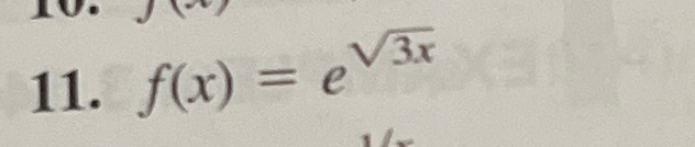 Solved f(x)=e3x2 ﻿Differentiate the given function | Chegg.com