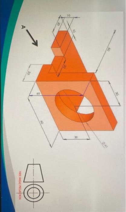 Solved sketch orthographic ( multiviews ) for this product | Chegg.com