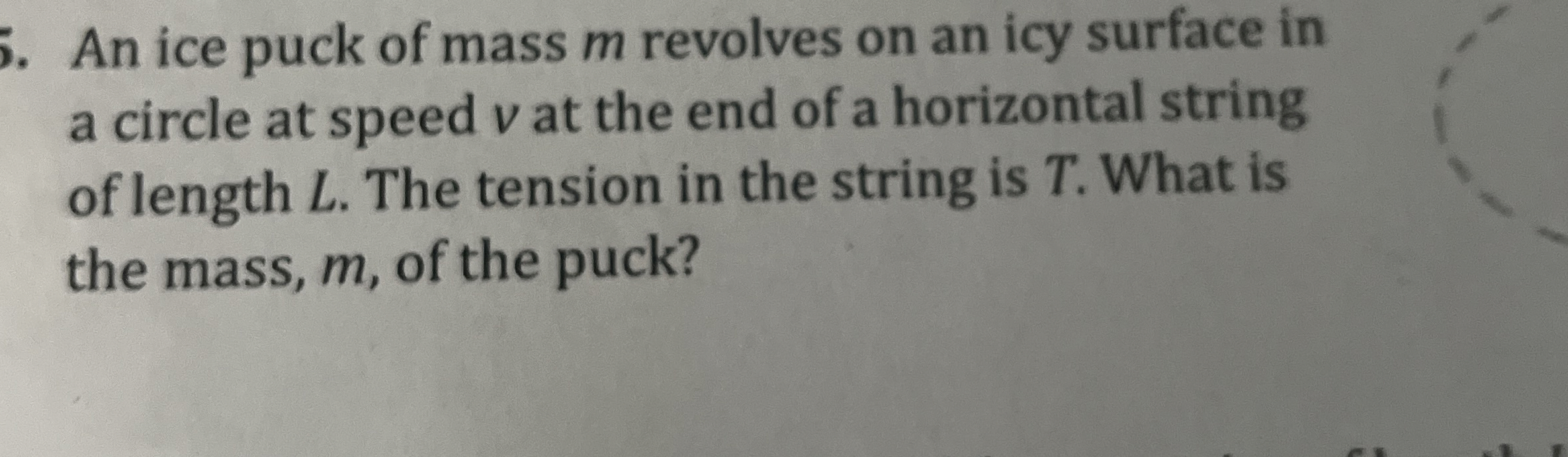 Solved An ice puck of mass m ﻿revolves on an icy surface in | Chegg.com