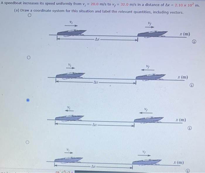 Solved A speedboat increases its speed uniformly from | Chegg.com