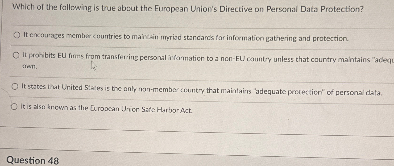 Solved Which of the following is true about the European | Chegg.com