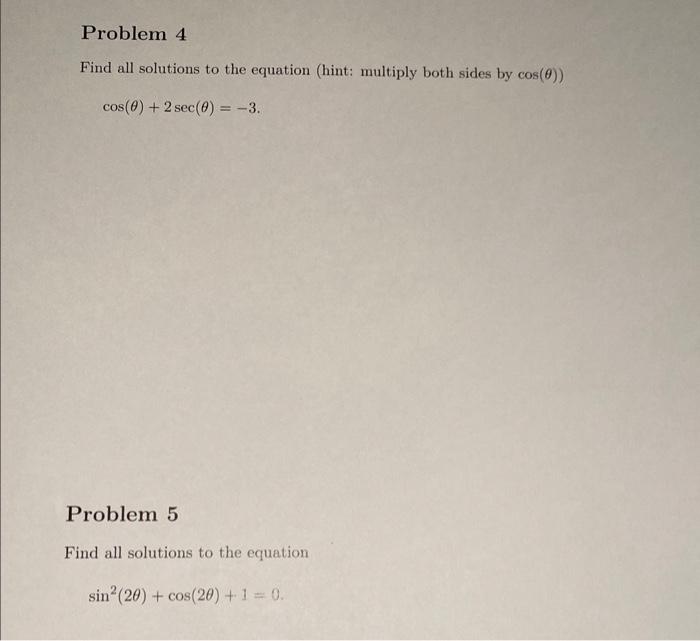 Solved Find all solutions to the equation (hint: multiply | Chegg.com