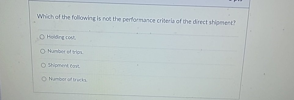 Solved Which of the following is not the performance | Chegg.com