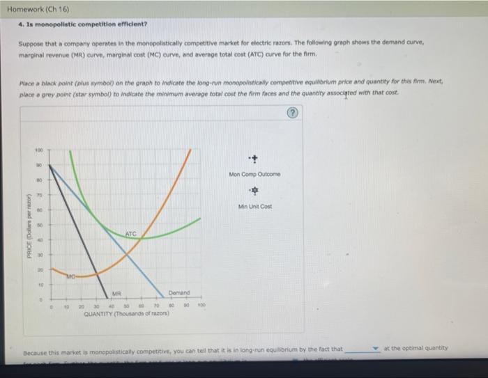 Solved 4. Is monopolistic competition efficient? Suppose | Chegg.com
