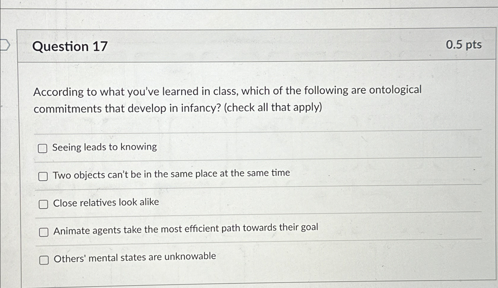 Solved Question 170.5ptsAccording to what you've learned in | Chegg.com