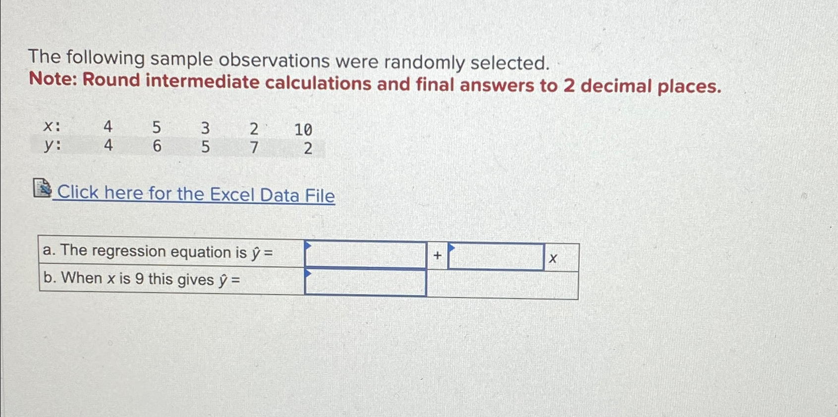 The following sample observations were randomly | Chegg.com