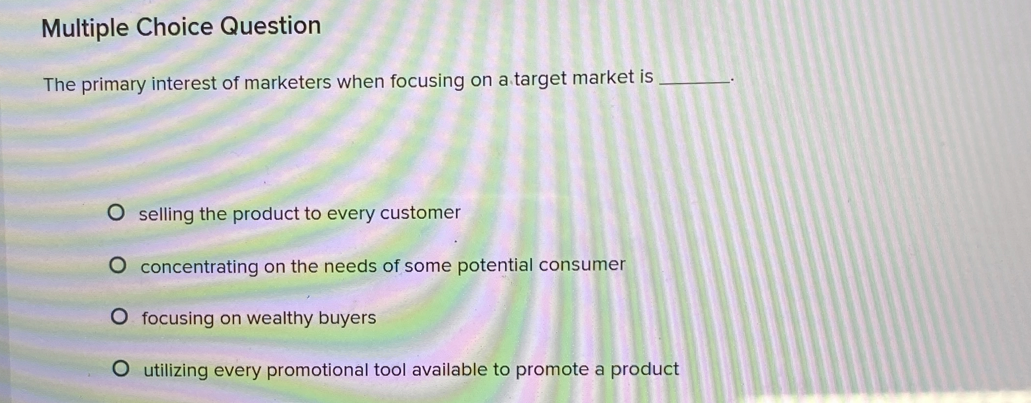 Solved Multiple Choice QuestionThe primary interest of | Chegg.com