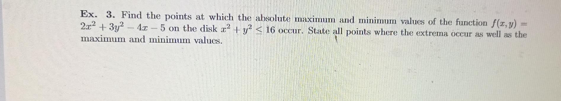 Solved Find The Points At Which The Absolute Maximum And 