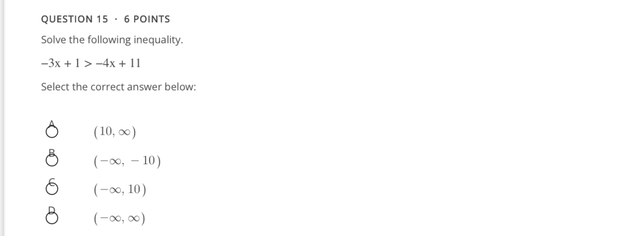Solved QUESTION 15 - 6 ﻿POINTSSolve the following | Chegg.com