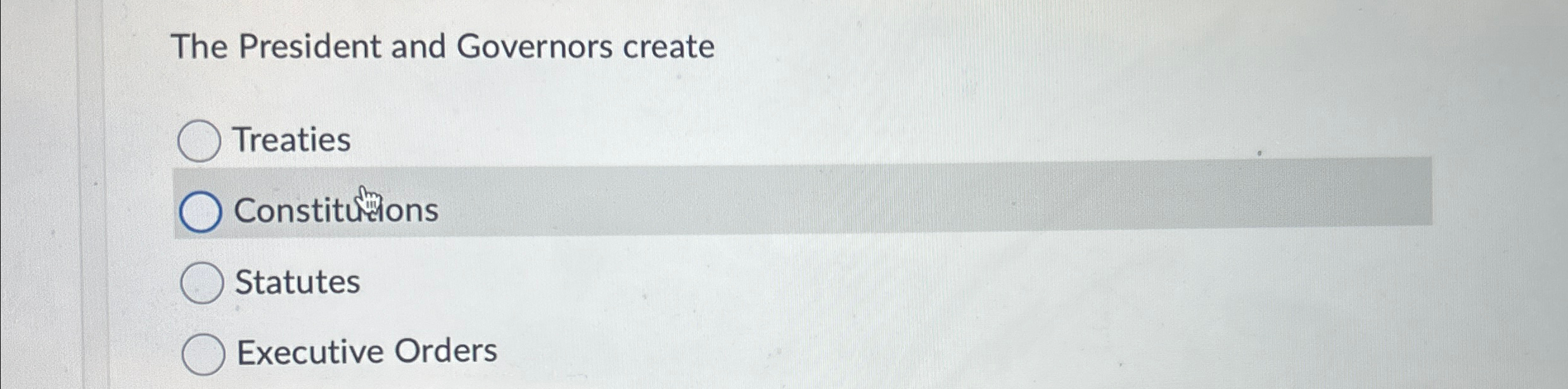 Solved The President and Governors | Chegg.com