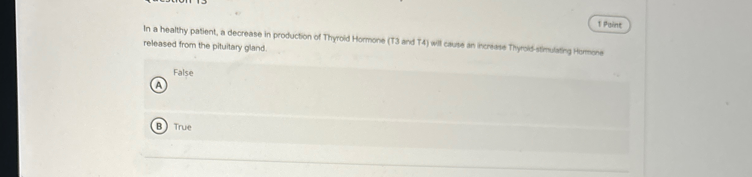 Solved 1 ﻿PointIn a healthy patient, a decrease in | Chegg.com