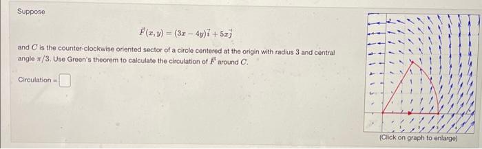 Solved F(x,y)=ey/5i−sin(x)j and C is the counter-clockwise | Chegg.com